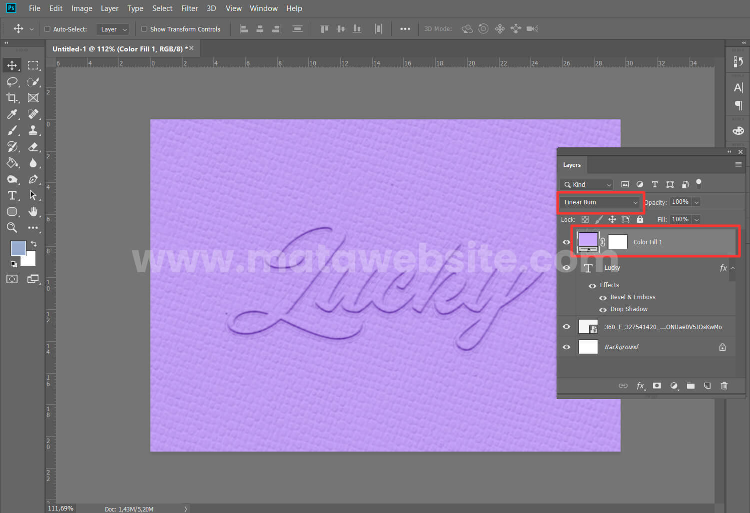 Membuat Efek Text Timbul Dalam Texture Menggunakan Photoshop